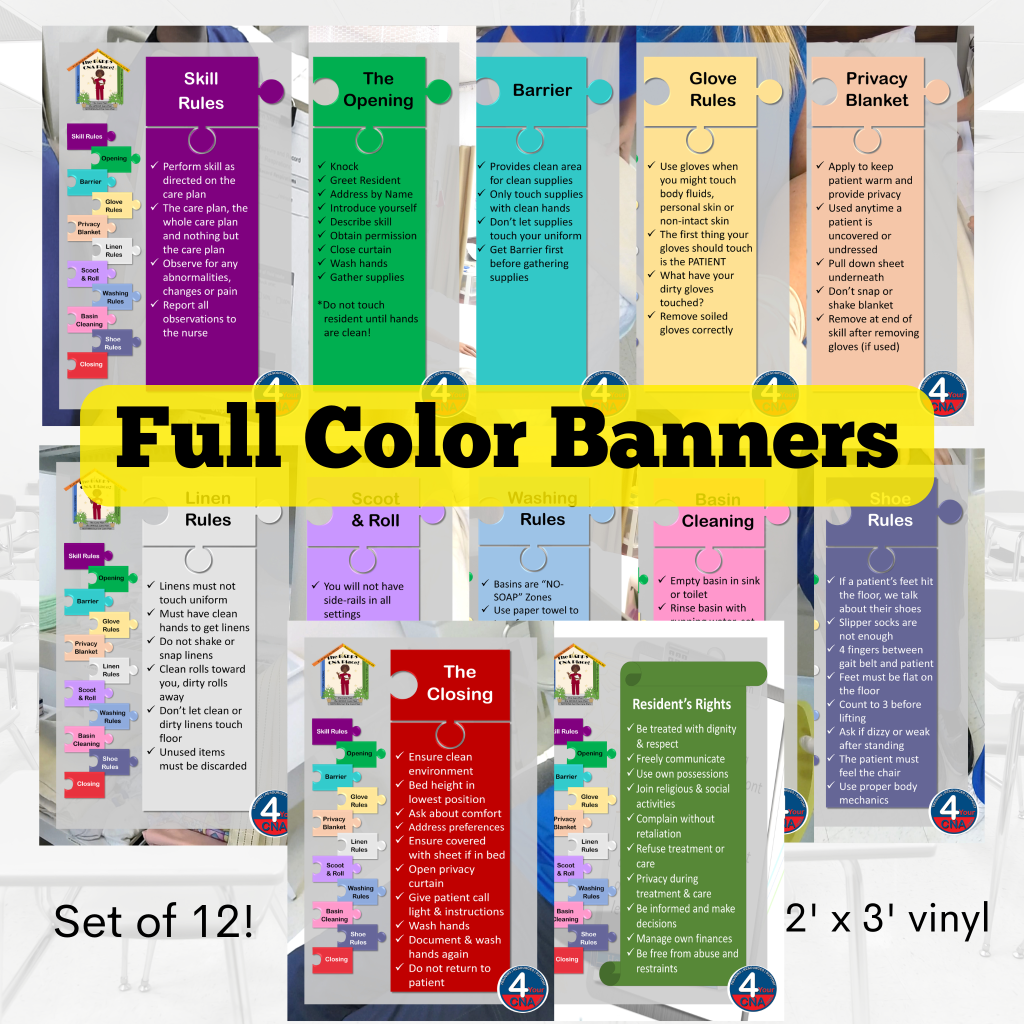 Classroom Principles Banners - 4YourCNA Courses