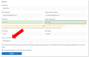 Have a Voucher Number? - 4YourCNA Courses